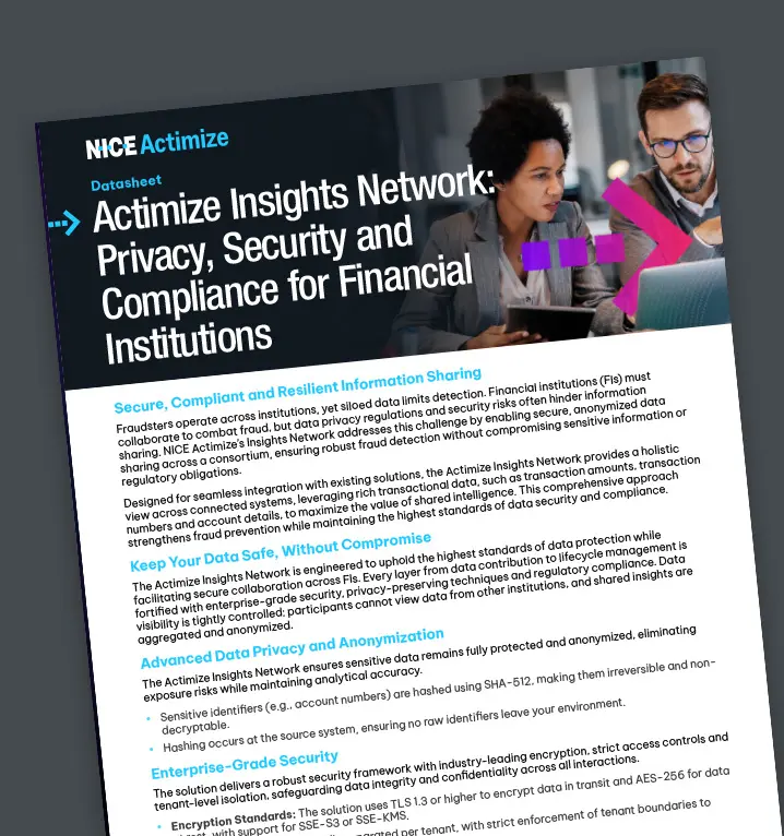 Actimize Insights Network | NICE Actimize
